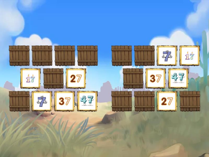 Match the Numbers - Matching pairs
