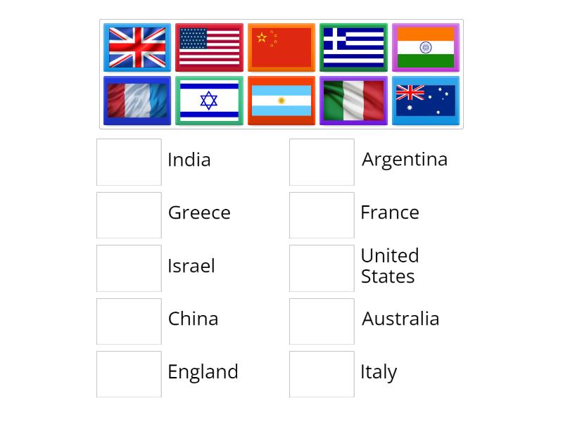 match flags and countries - Match up