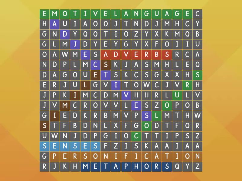 Story writing language devices - Wordsearch