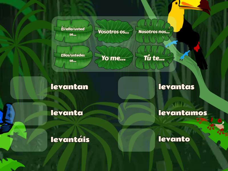 1-Presente verbos reflexivos en -AR (levantarse) - Match up