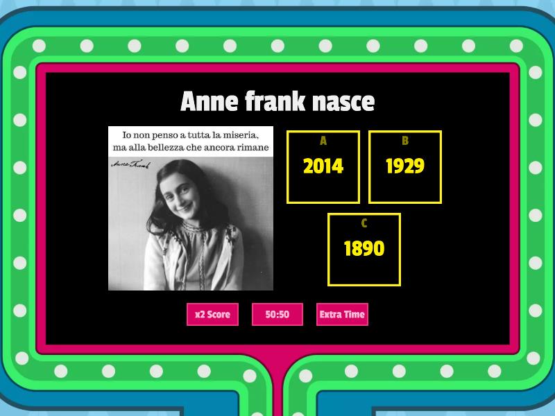 Anne frank - Gameshow quiz