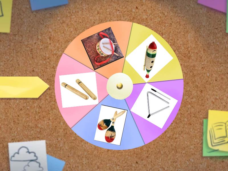 Lesson 2-Percussion music instruments - Spin the wheel