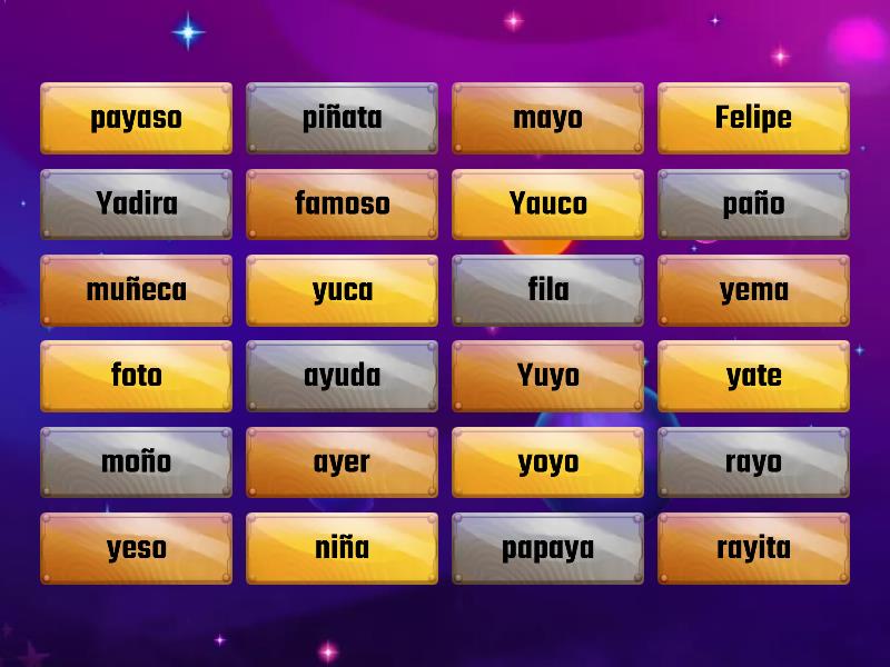 ¡A leer! - Palabras con la letra Ññ, Ff y Yy - Fichas giratorias