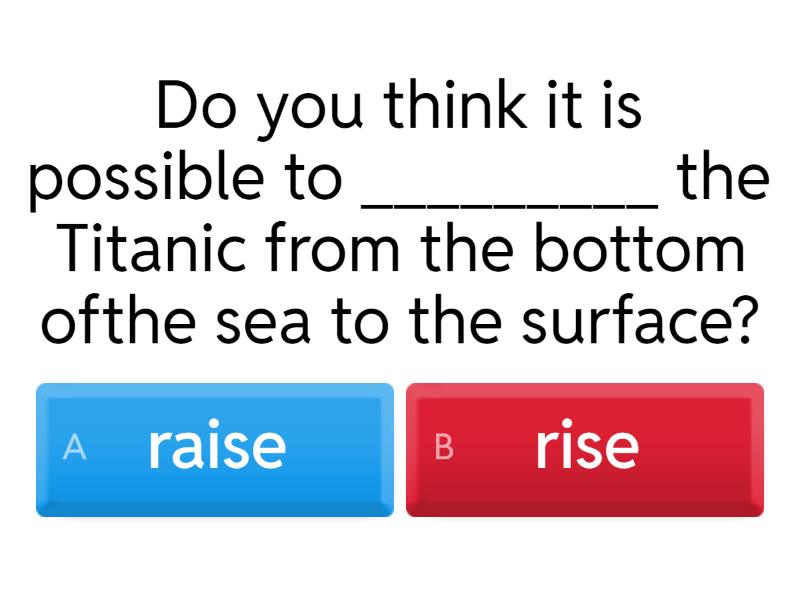 ЕГЭ raise / rise / arise - Quiz