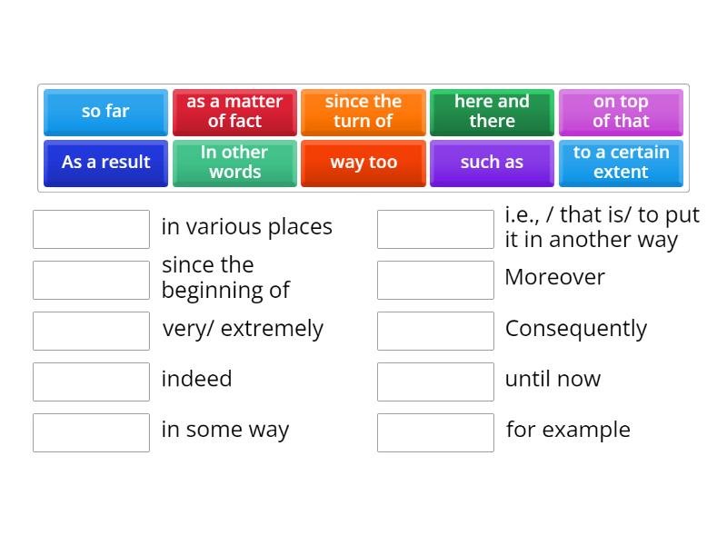 Synonyms - Match up