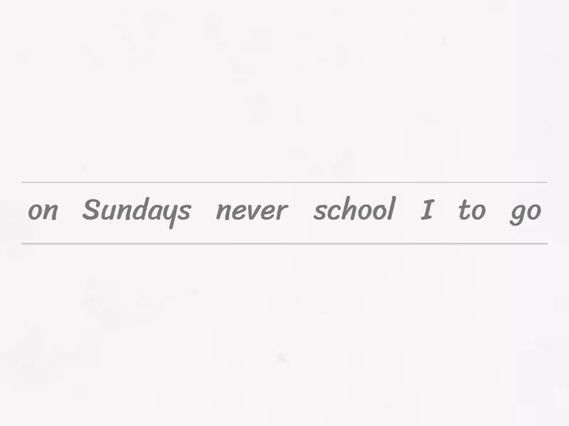 ff4 unit 1-3 present simple/continuous - Unjumble