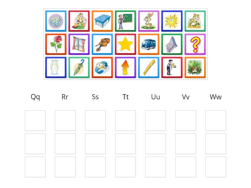 ARRANGE SF1 U5-6 ALPHABET - Group sort