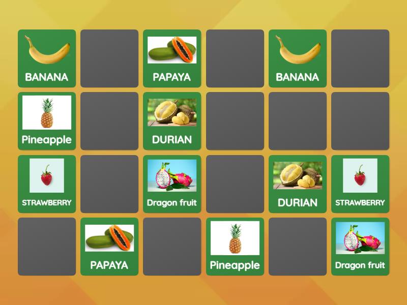 Fruits flip - Matching pairs