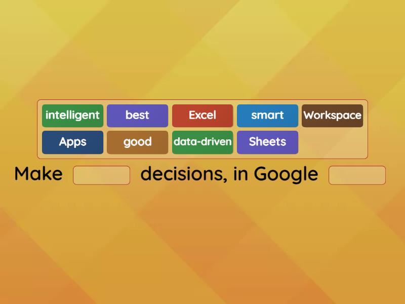 Google Sheets - Complete the sentence