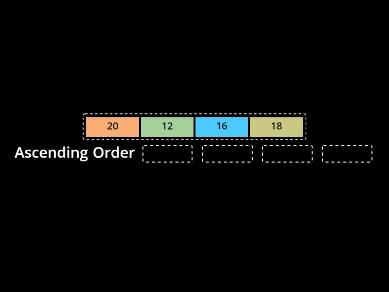 Ascending/Descending Order Within 20. - Complete the sentence
