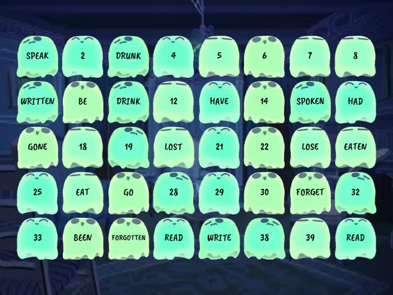 Verbs ( Past Participle -Memory game) - Matching pairs