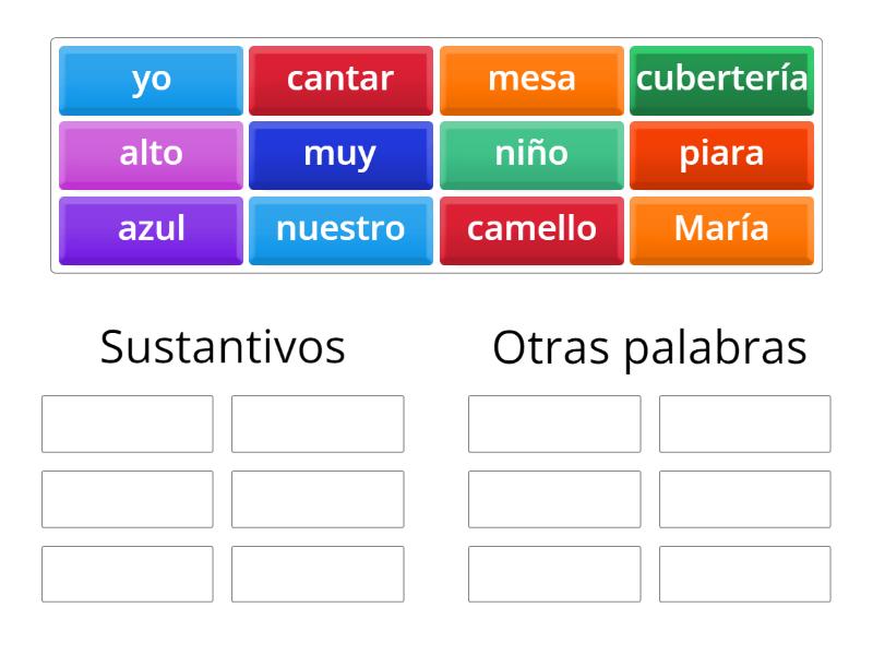 Sustantivos - Group sort