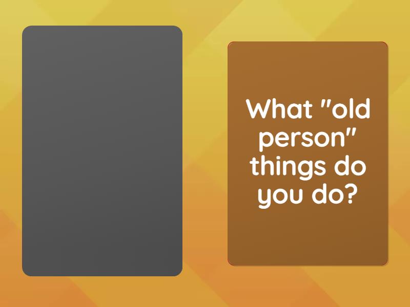 Warm-up discussion - Speaking cards