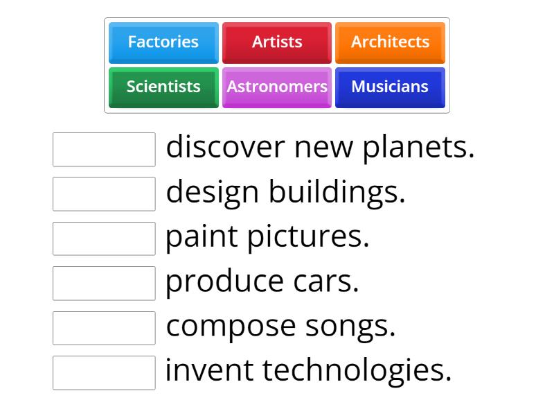 GG3 7.3 Verbs of discovery and creativity - Match up