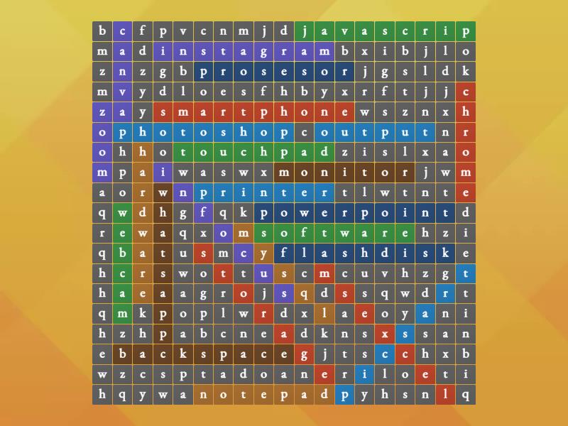 KOMPONEN SISTEM KOMPUTER - Wordsearch