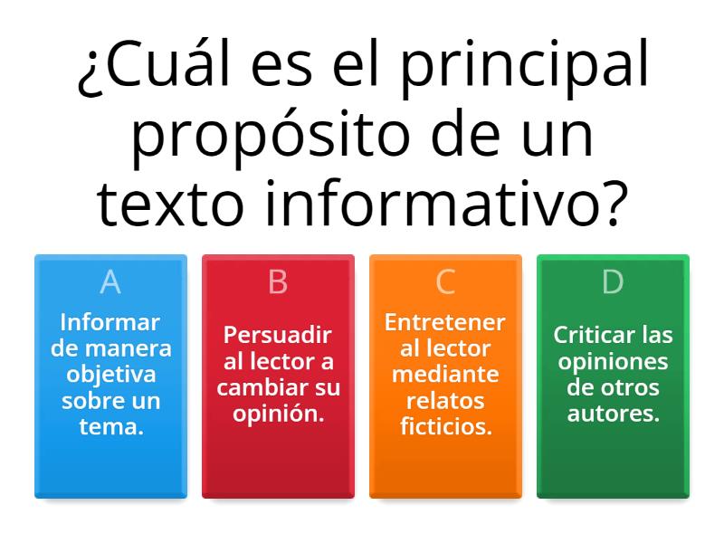 Textos informativos - Quiz