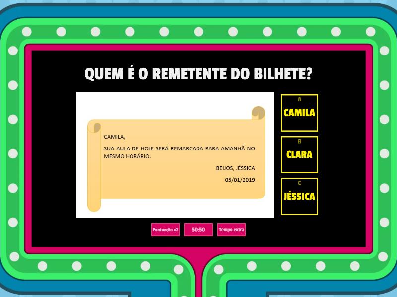 BILHETE - Gameshow quiz