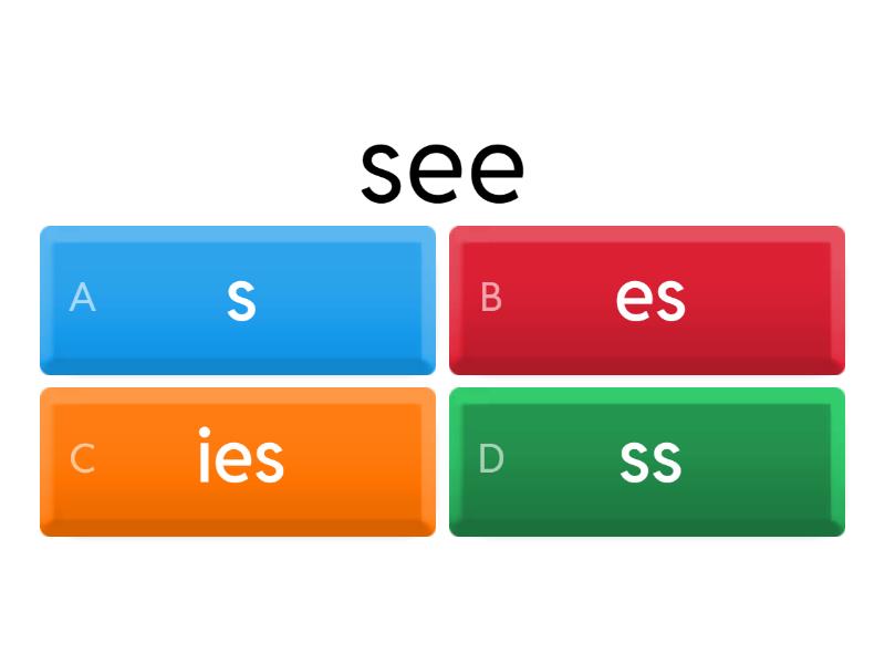 Add -s or -es or -ies to the verbs - Quiz