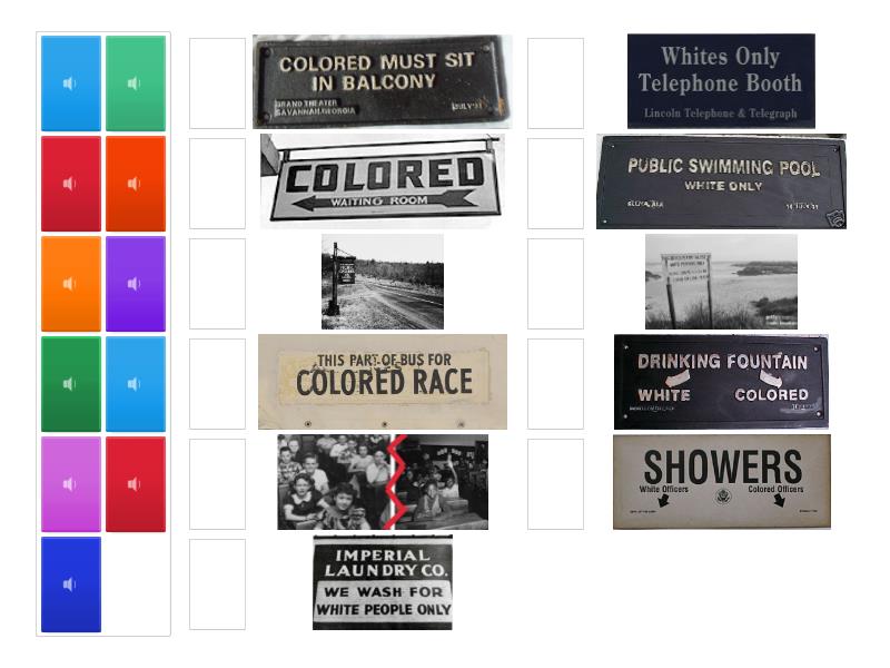 2 . SeGReGaTioN SiGNS iN THe u.S. - LiSTeN & MaTCH - Match up