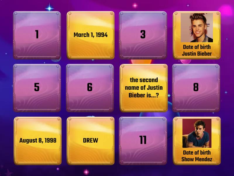 MEET THE STARS - Matching pairs