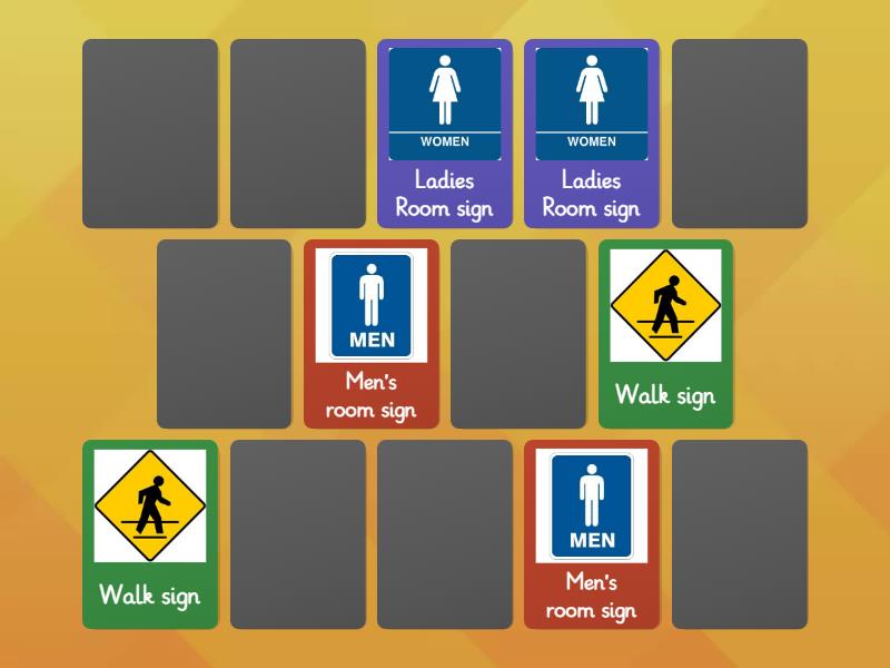 Safety Sign Match - Matching pairs