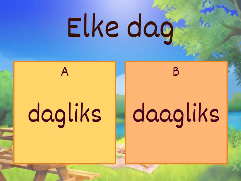 Een woord vir ... - Quiz