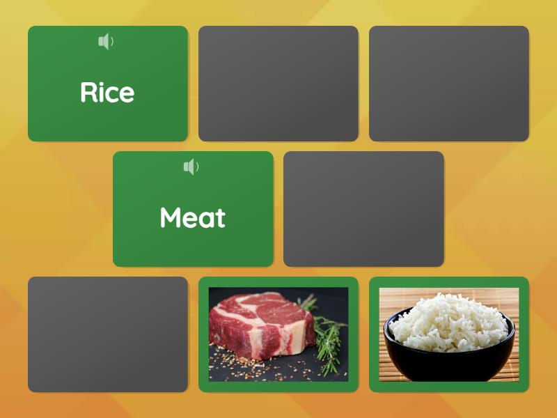 Food - memory game - Matching pairs