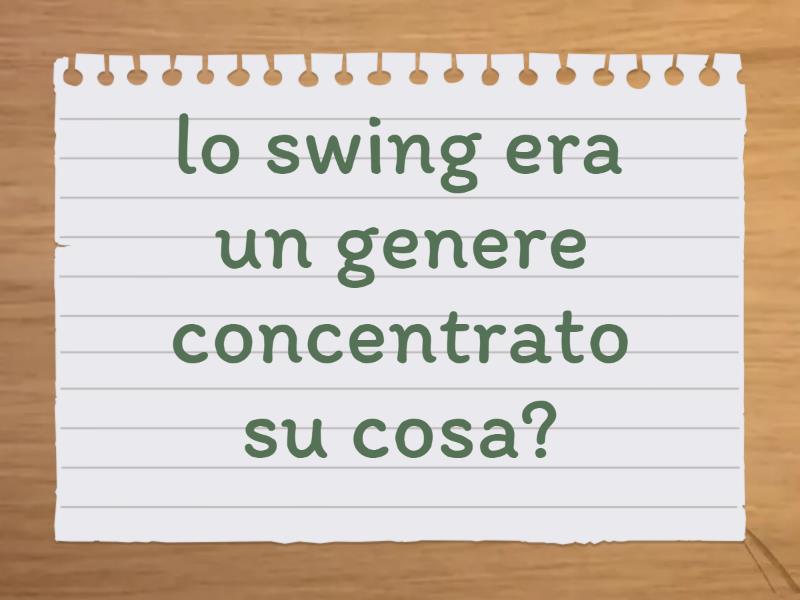domande flash sul jazz - Flash cards