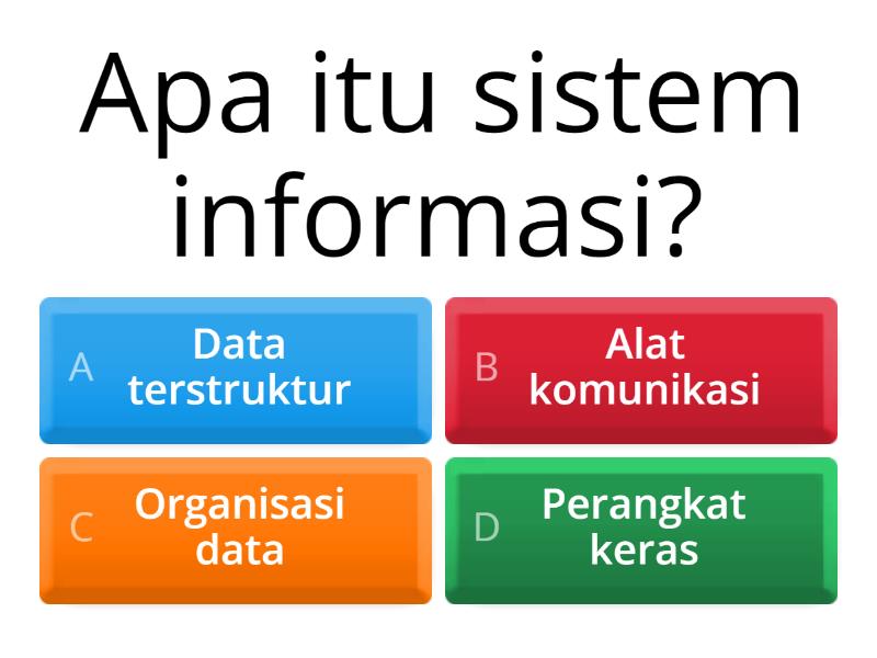 Sistem Informasi dan Komponen SIM - Ujian S1 - Quiz