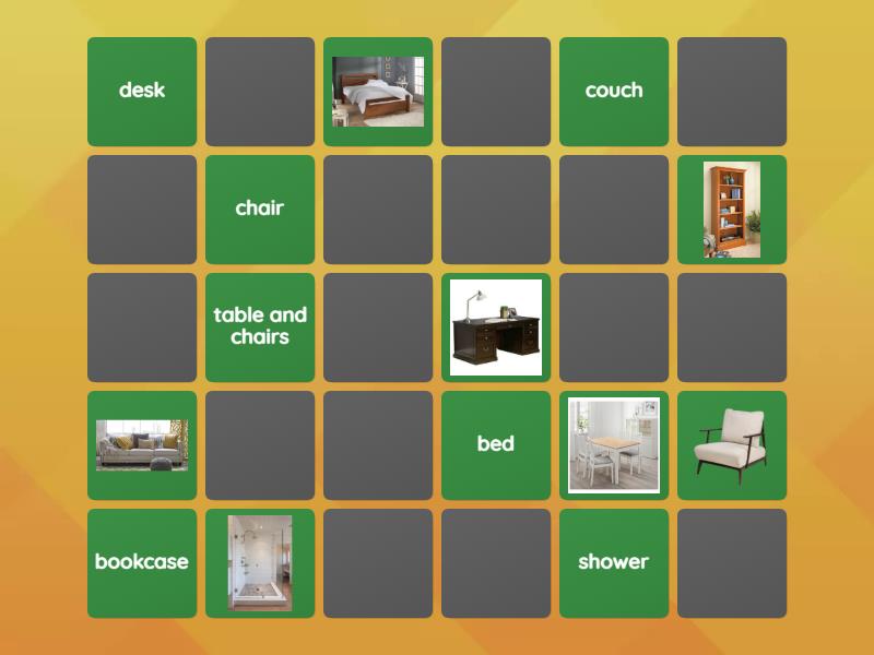 Furniture/Objects in the Home Match - Matching pairs