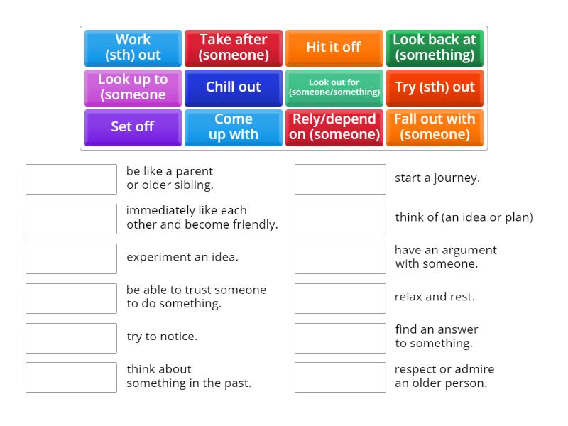 Phrasal verbs (Complete unit 1) - Match up