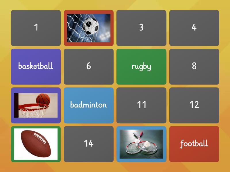 Sports - Matching pairs