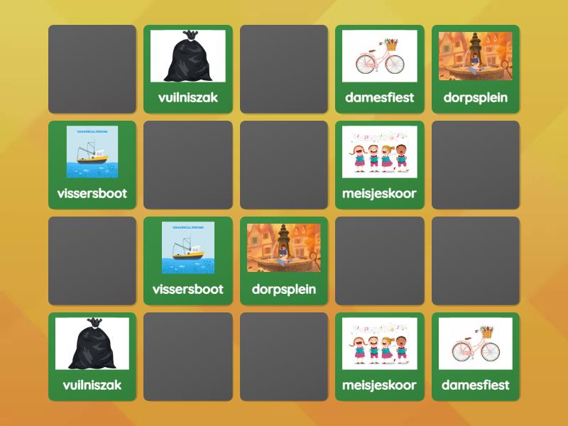 Taal actief groep 8 samenstellingen met -s- - Matching pairs