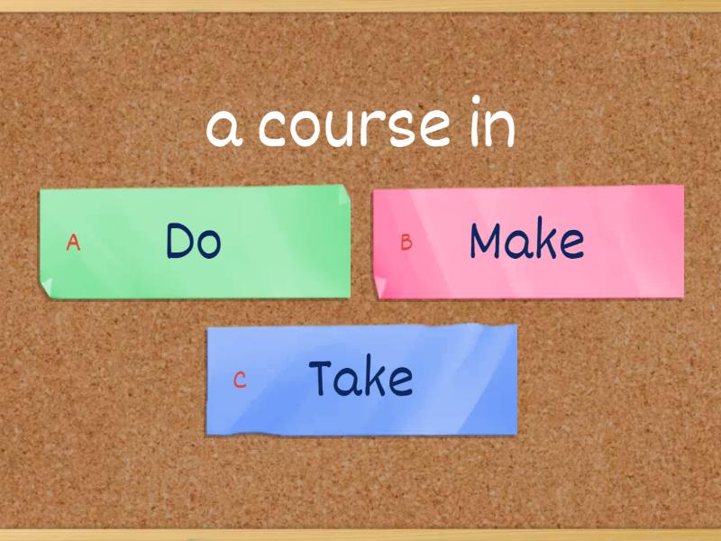 DO/MAKE/TAKE quiz - Cuestionario