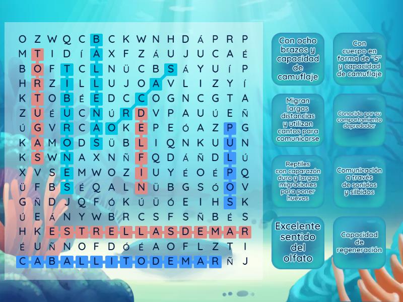Animales Marinos - Wordsearch