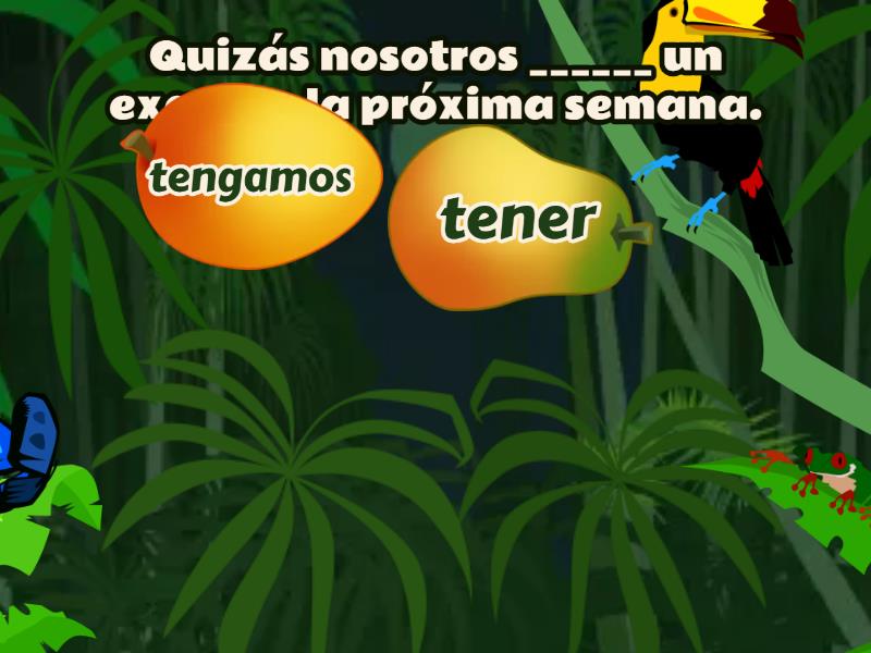 Expresiones impersonales, subjuntivo o infinitivo - Flying fruit