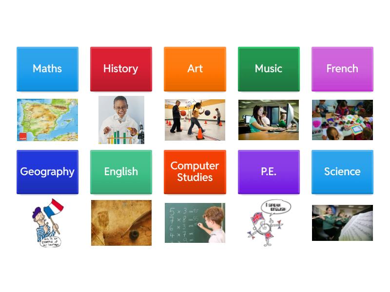 GG2 1.1 School subjects (matching) - Match up