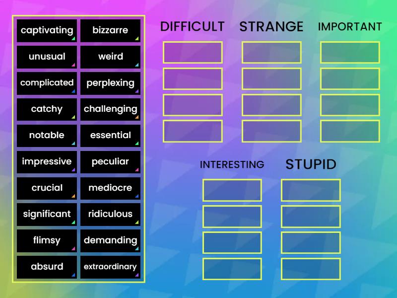 SYNONYMS_5 - Group sort