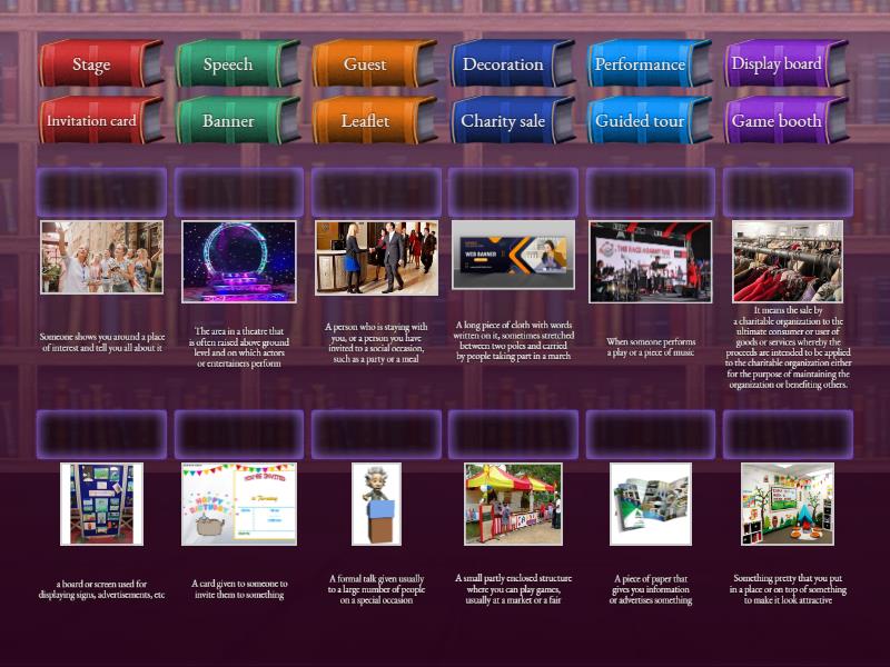 Book 5B Unit 3 Vocabulary - Match up