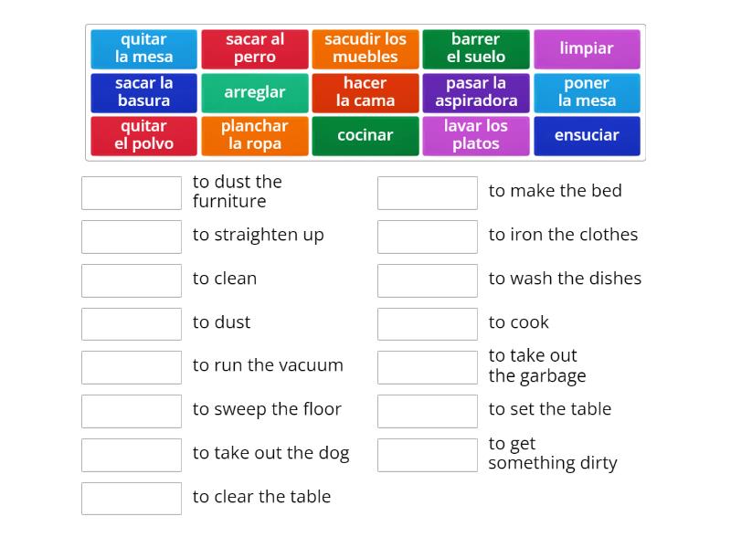 La Vivienda 1 - Los quehaceres - Match up