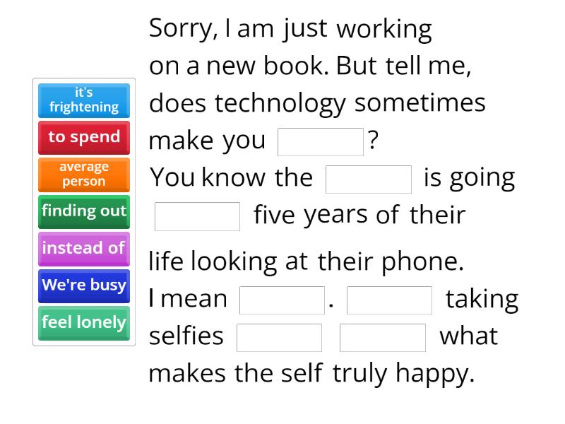 Why should disconnect? 5 - Complete the sentence