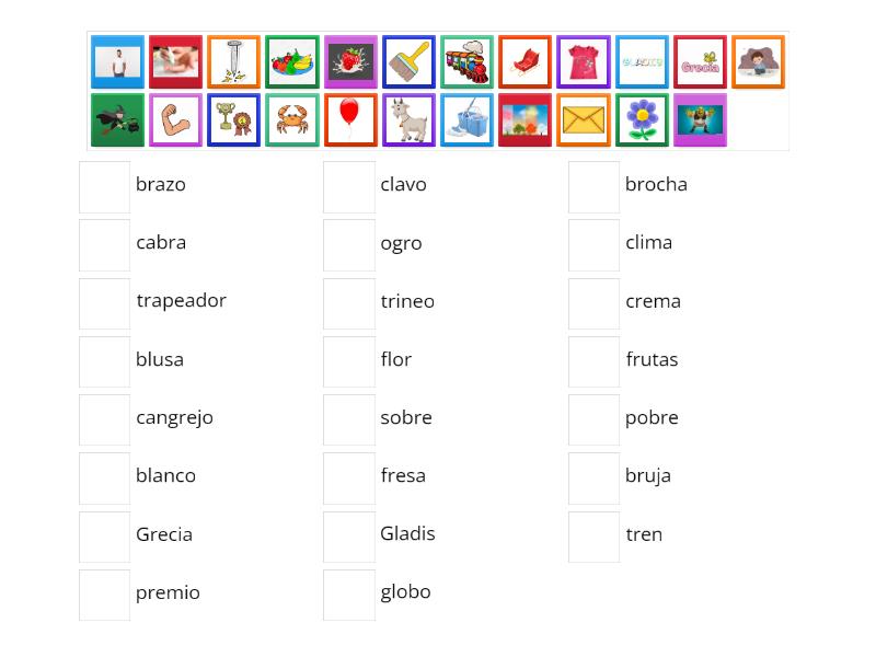 SILABAS DOBLES - Match up