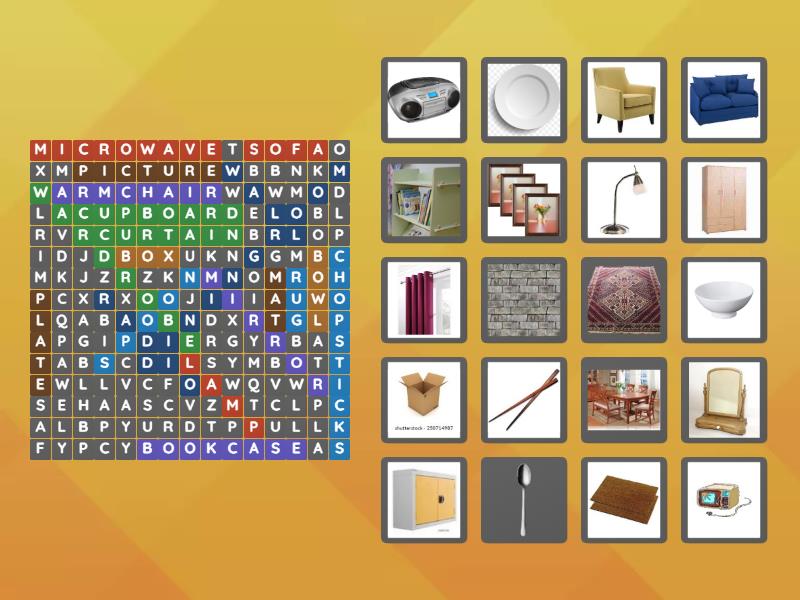 OBJECTS IN YOUR HOUSE - Wordsearch