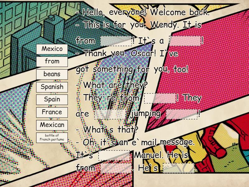 Welcome 2 unit 1/1 - Complete the sentence