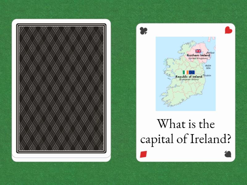 Ireland Quiz - Choose a card and answer the question - Speaking cards