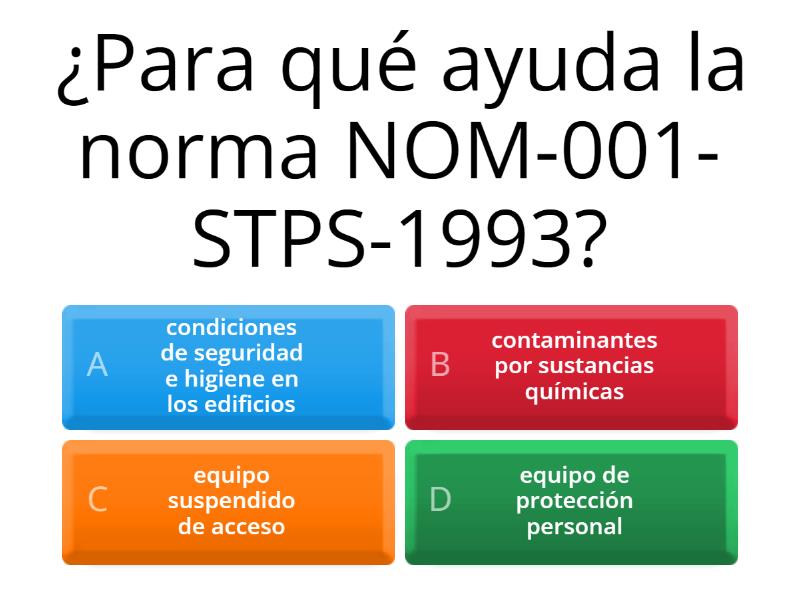 NOM-001-STPS-1993 - Questionário