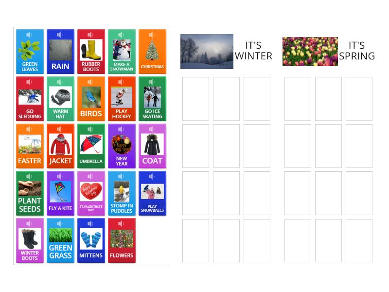 Winter - spring sorting - Group sort