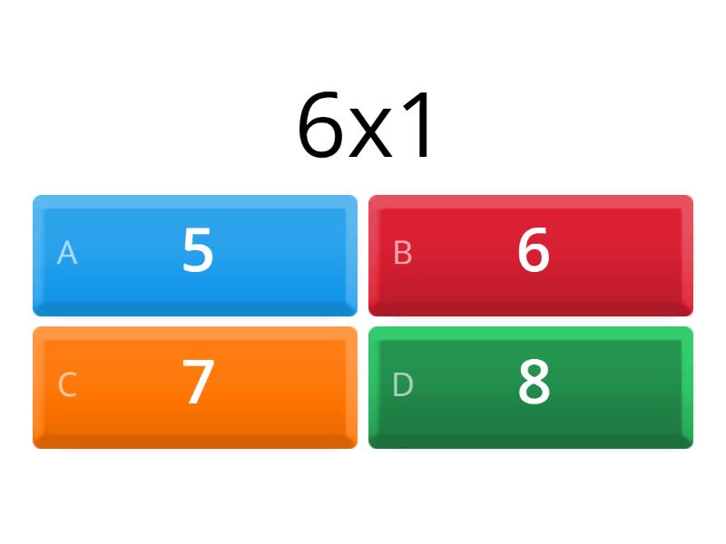 x6 Multiplication - Quiz