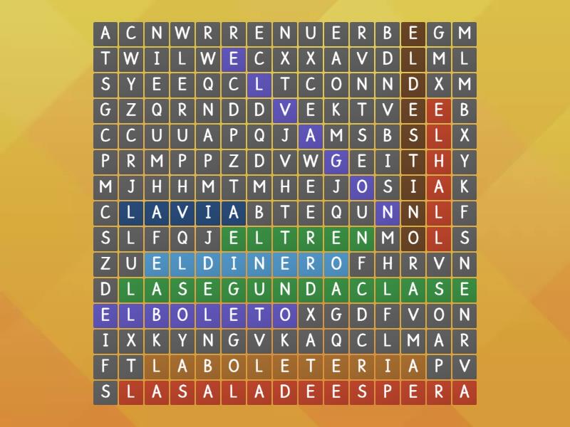 Spanish - Wordsearch