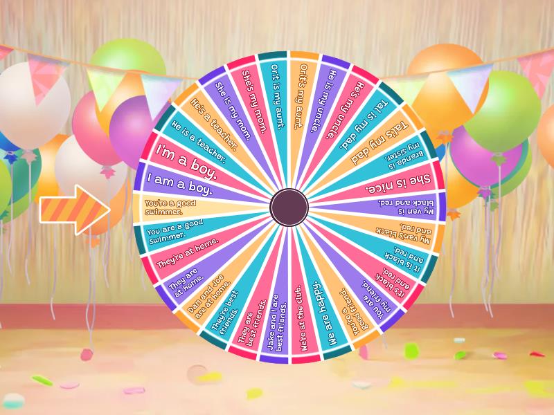 Be verb positive - Spin the wheel